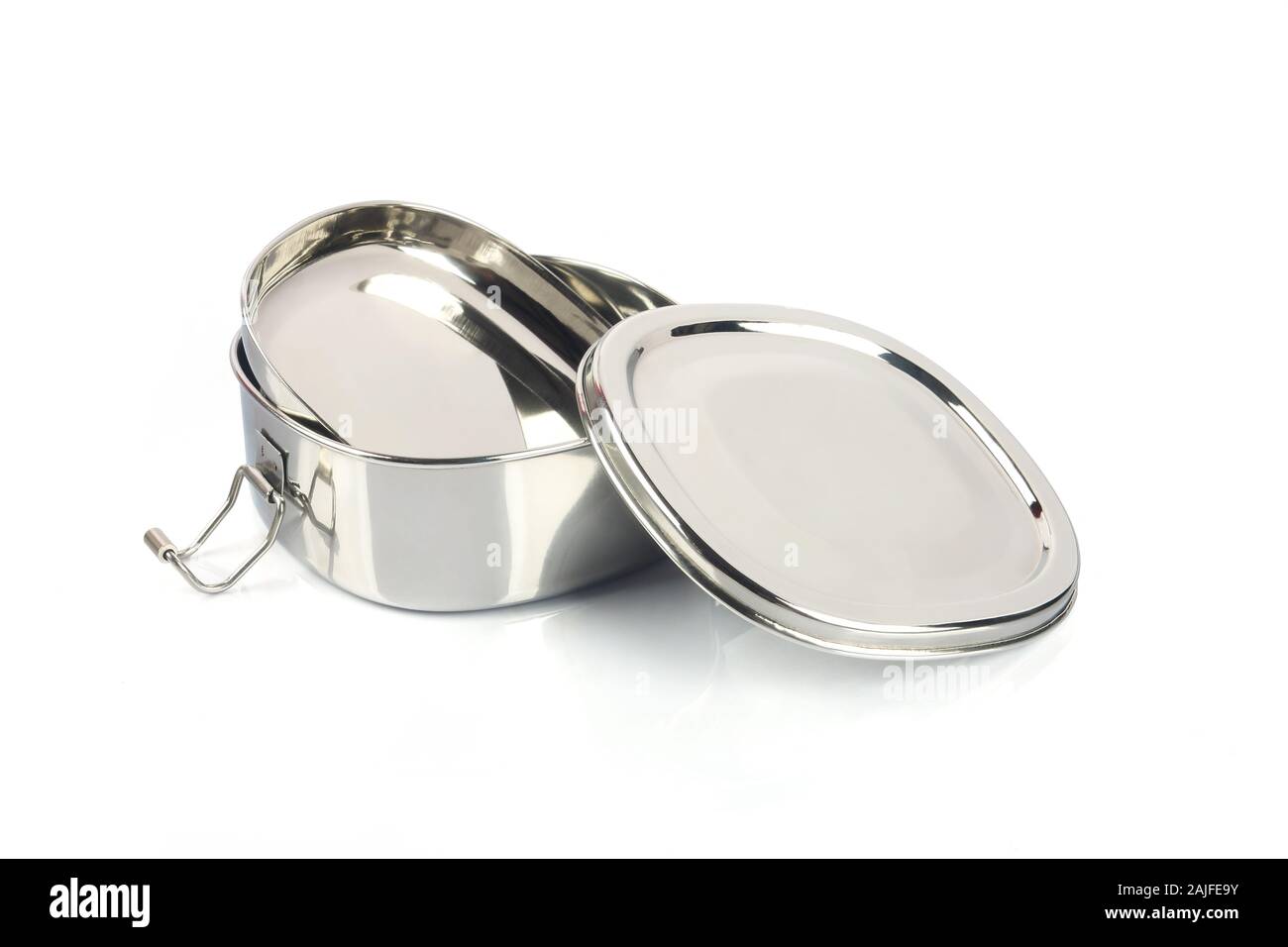 Indian made stainless steel lunch box Stock Photo - Alamy