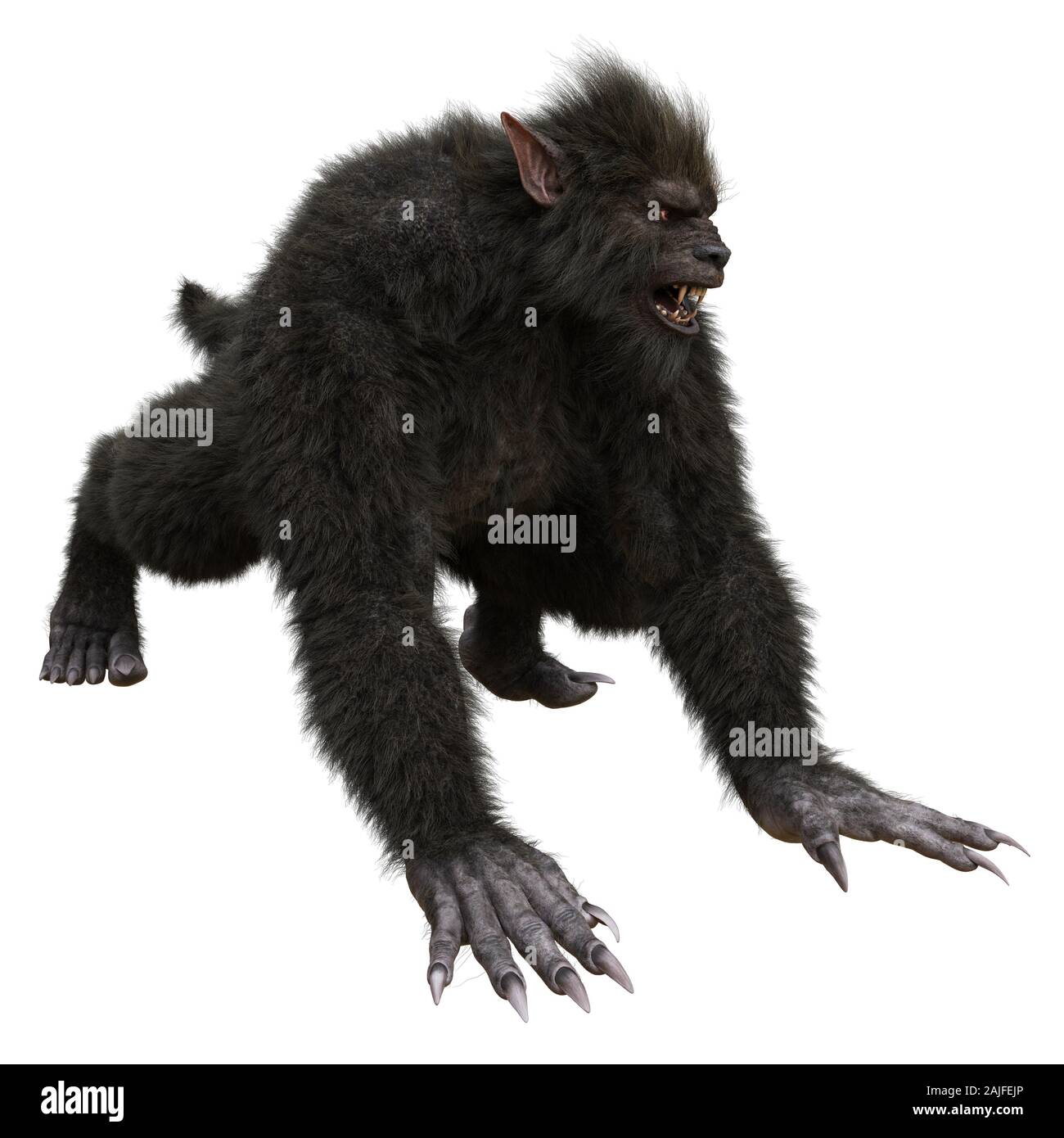 Werewolf Lycan isolated on white background 3d illustration Stock Photo ...