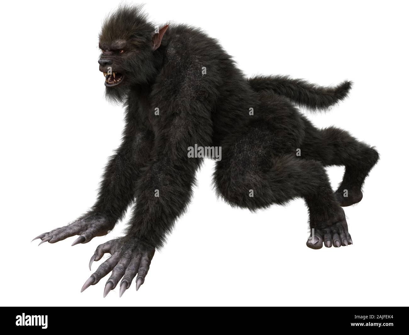 Werewolf Lycan isolated on white background 3d illustration Stock Photo ...