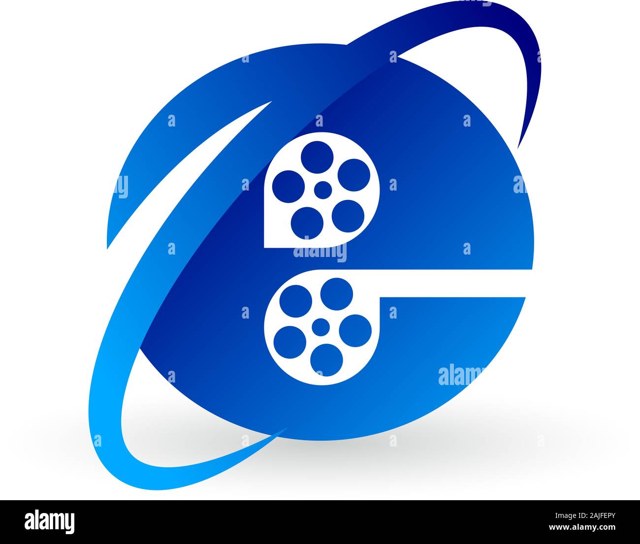 Film reel logo Cut Out Stock Images & Pictures - Alamy