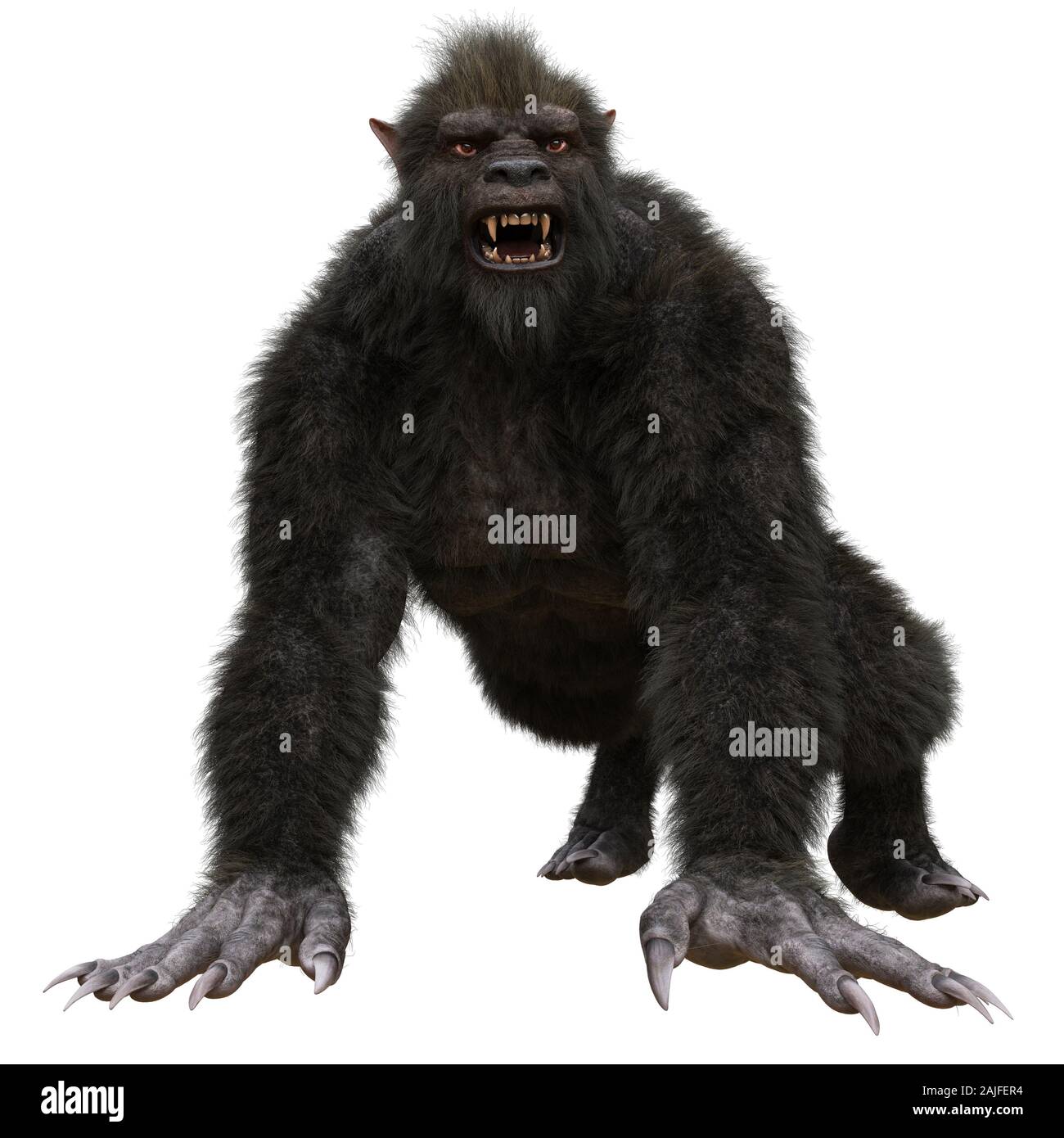 Werewolf Lycan isolated on white background 3d illustration Stock Photo ...