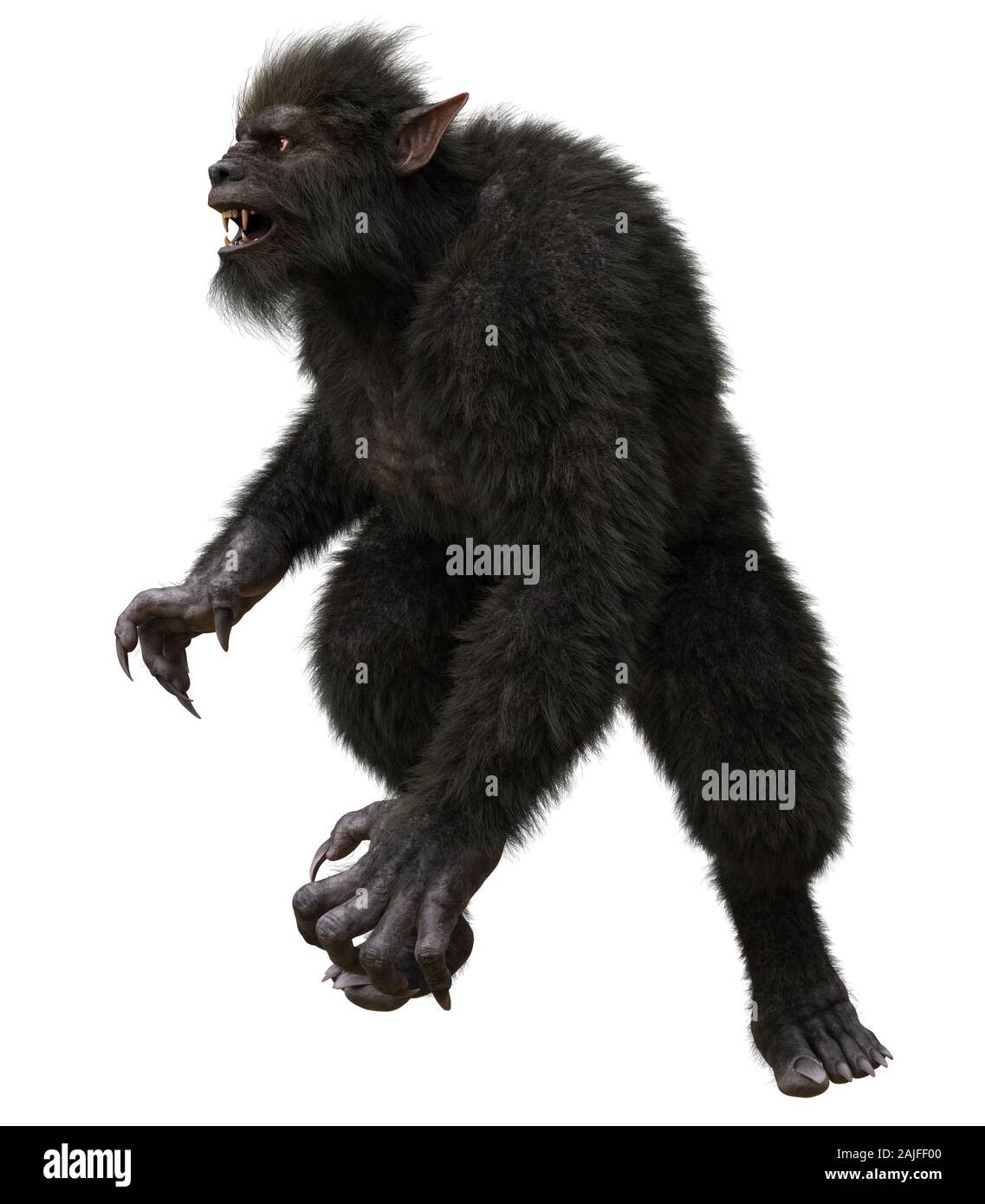 Werewolf Lycan isolated on white background 3d illustration Stock Photo ...