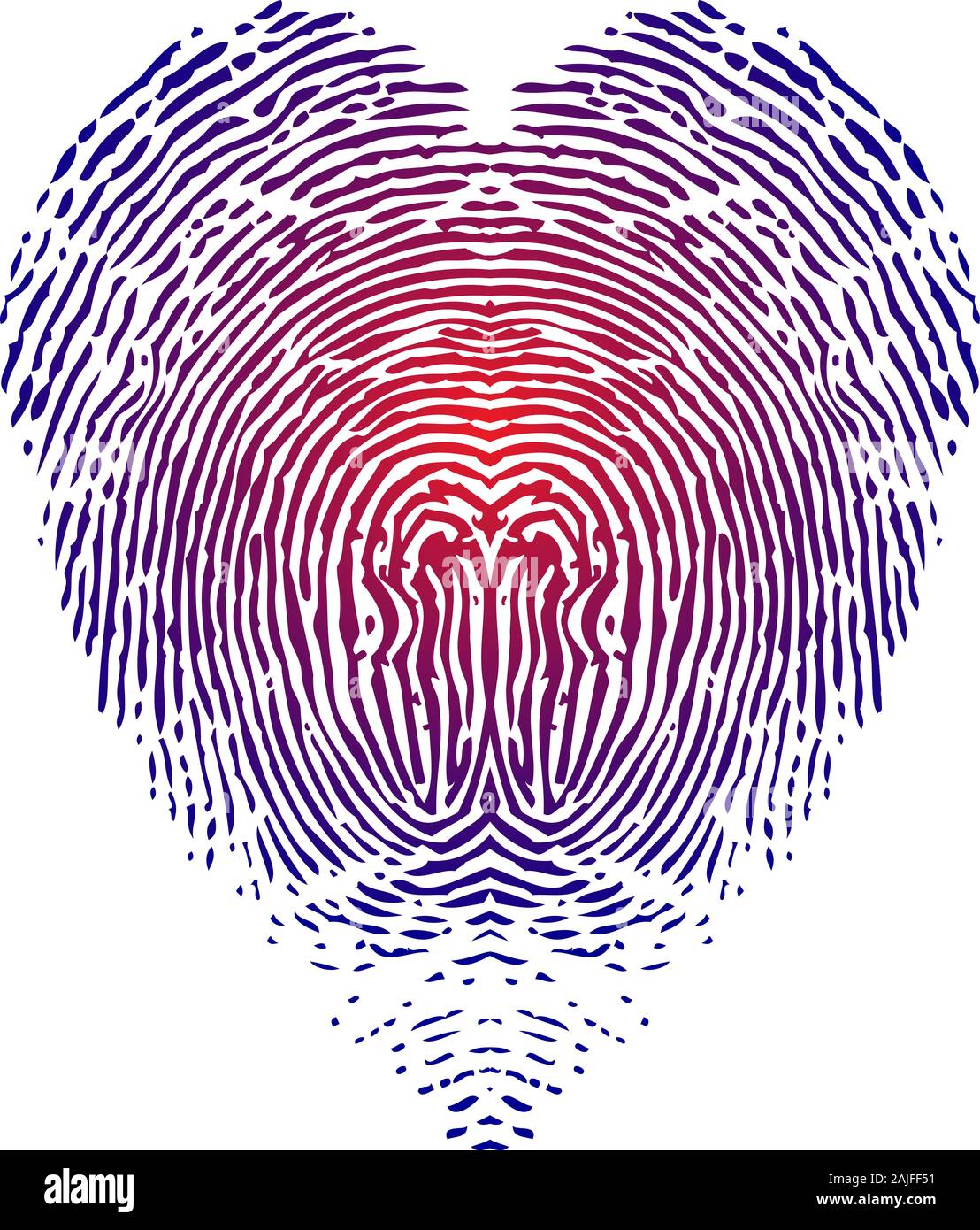 heart fingerprint logo Stock Photo - Alamy