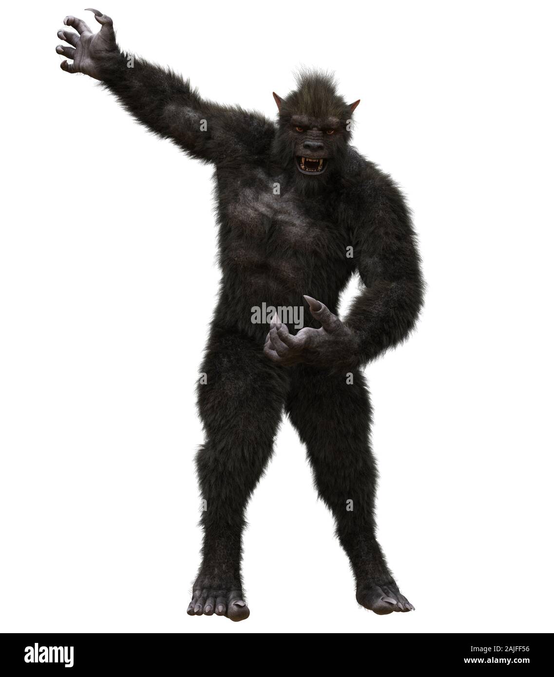 Werewolf Lycan isolated on white background 3d illustration Stock Photo ...