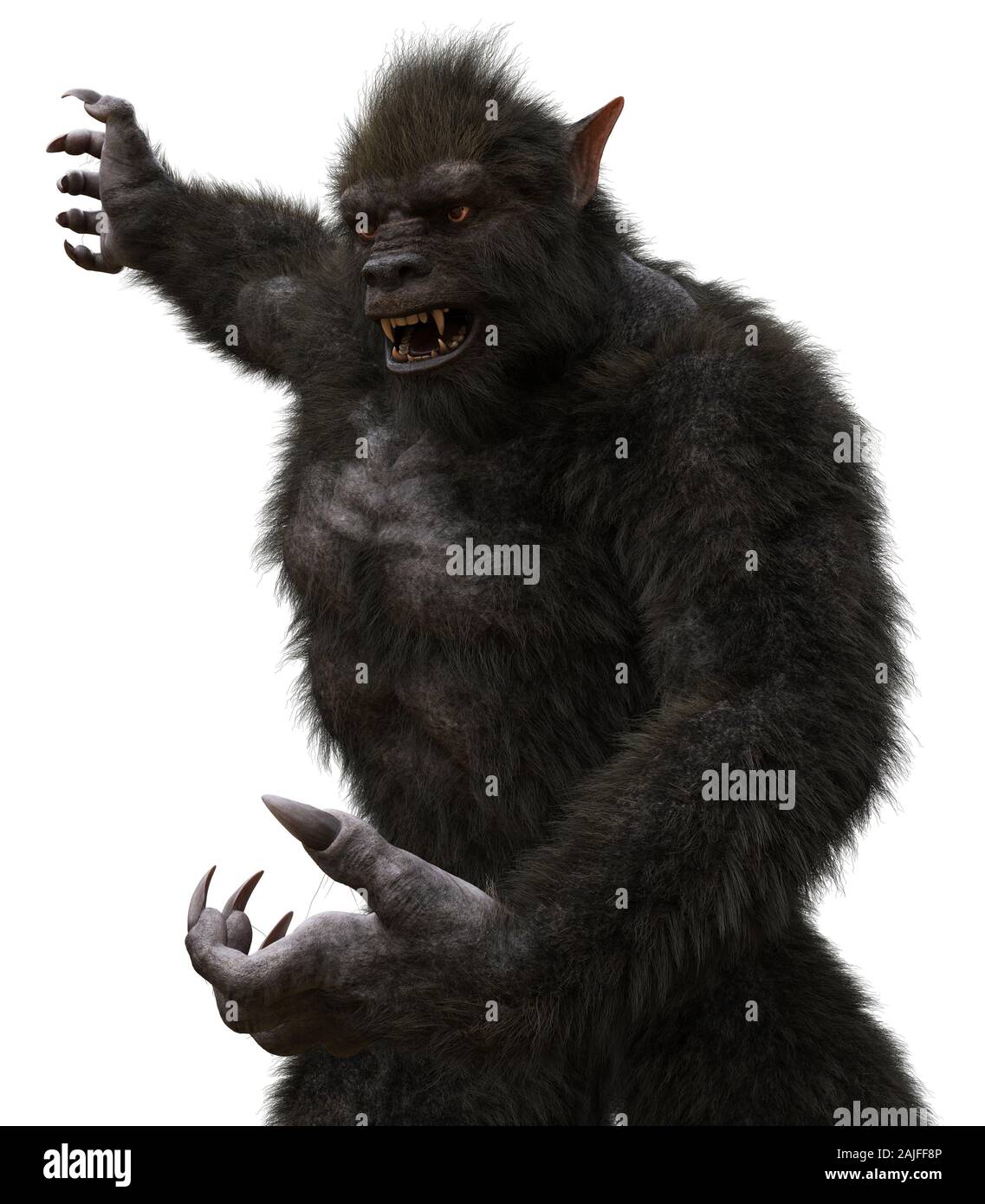 Werewolf Lycan isolated on white background 3d illustration Stock Photo ...