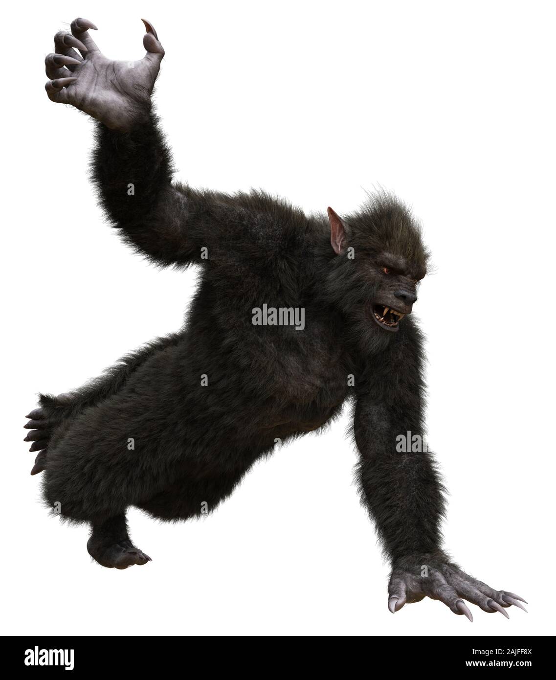 Lycan Werewolf isolated on white background 3d illustration Stock Photo ...