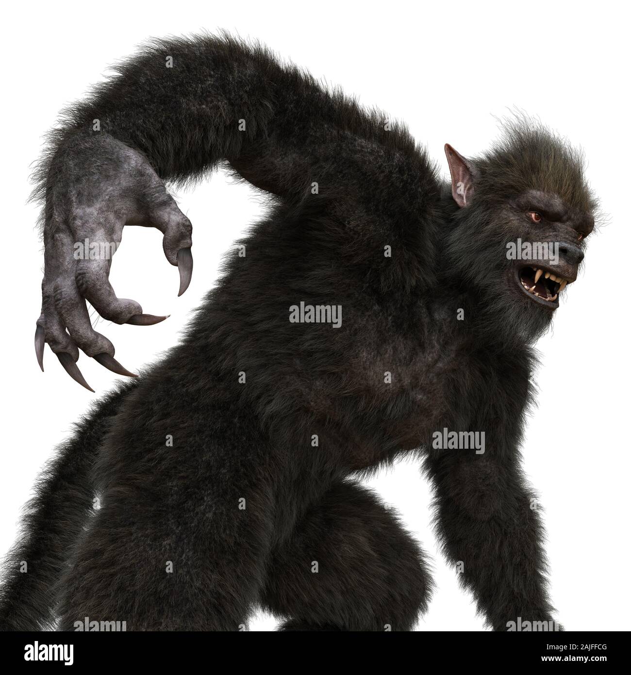 Lycan Werewolf isolated on white background 3d illustration Stock Photo ...