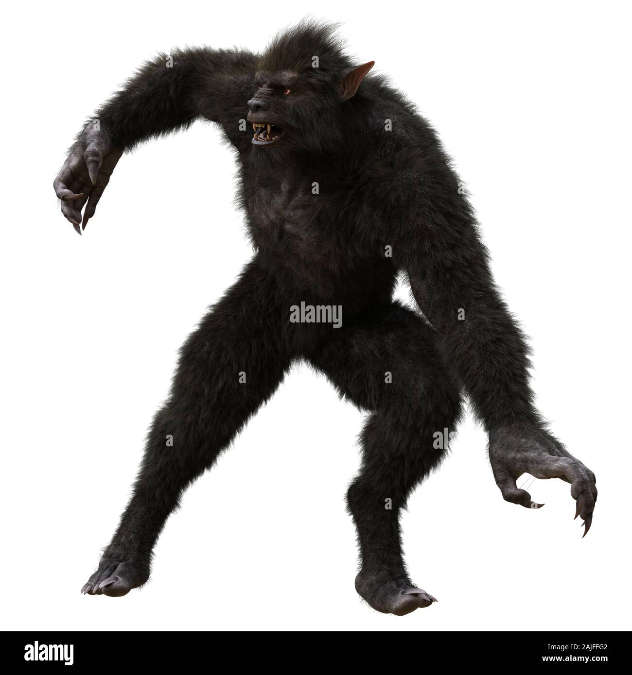 Lycan Werewolf isolated on white background 3d illustration Stock Photo ...
