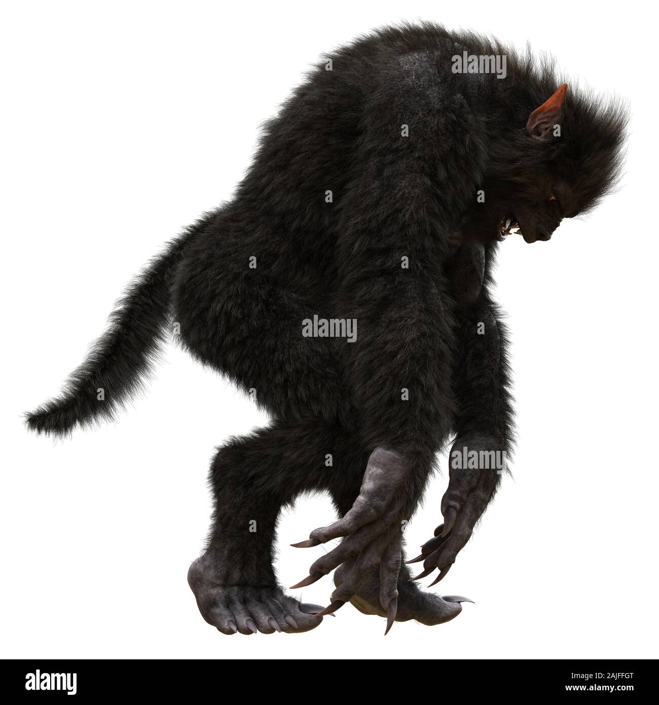 Lycan Werewolf isolated on white background 3d illustration Stock Photo ...