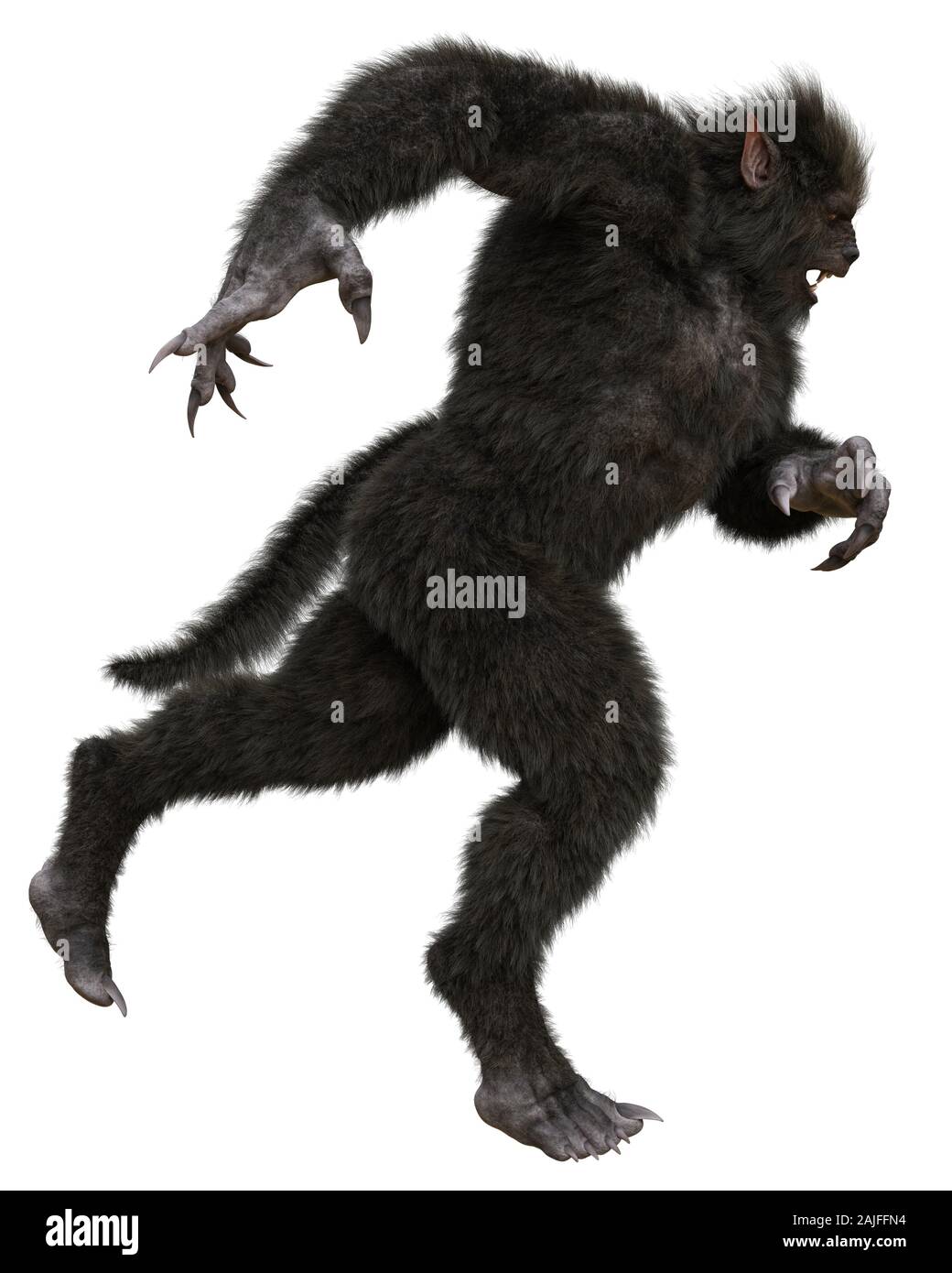 Lycan Werewolf isolated on white background 3d illustration Stock Photo ...