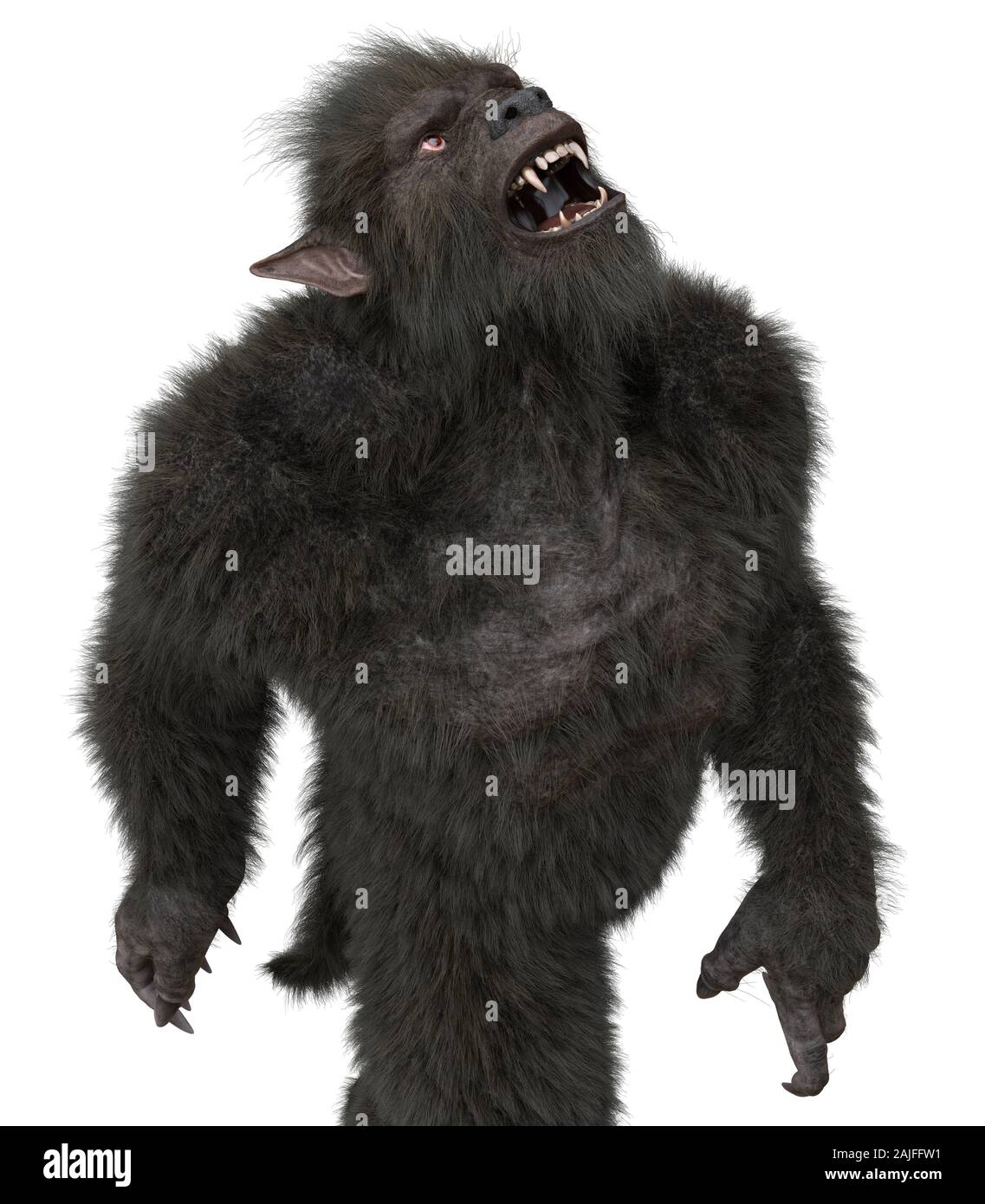 Lycan Werewolf isolated on white background 3d illustration Stock Photo ...
