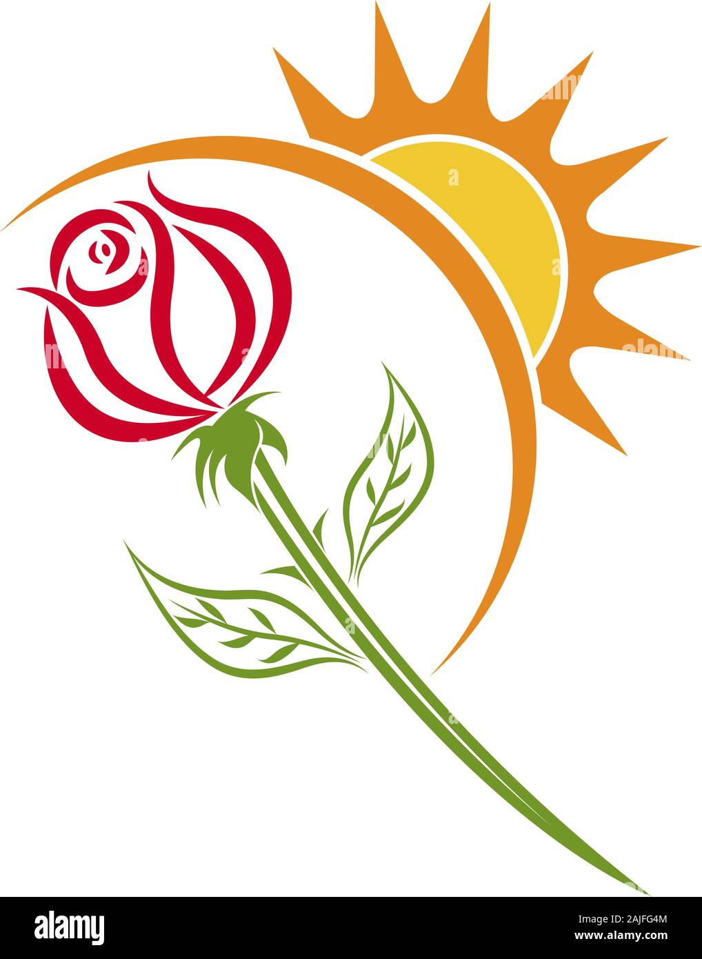 Logo rose emblem Cut Out Stock Images & Pictures - Alamy