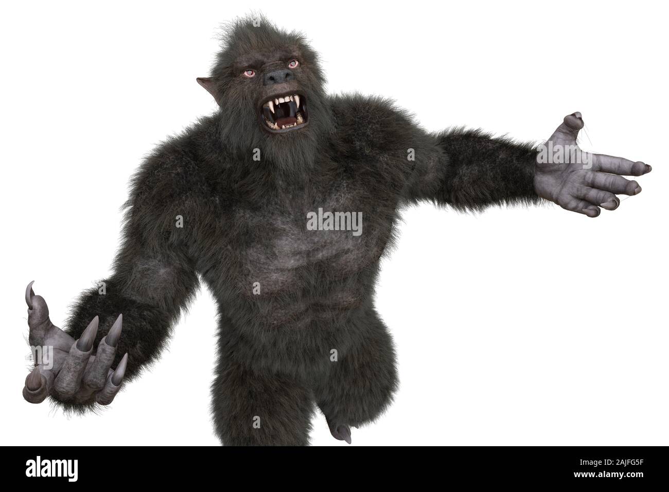 Lycan Werewolf isolated on white background 3d illustration Stock Photo ...