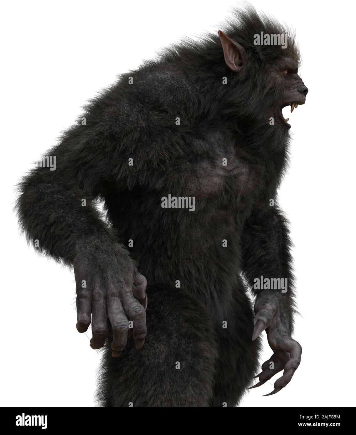 Lycan Werewolf isolated on white background 3d illustration Stock Photo ...