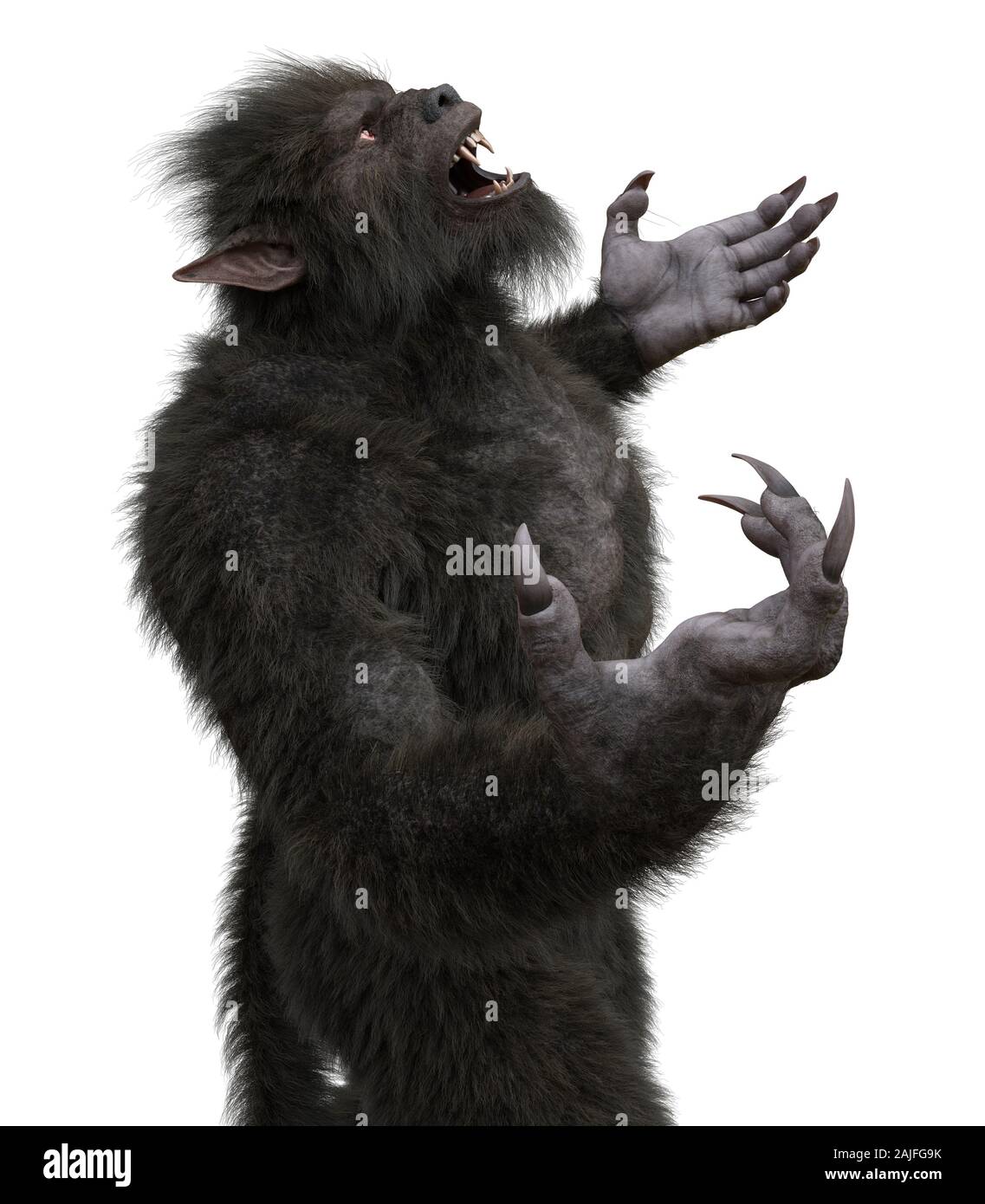 Lycan Werewolf isolated on white background 3d illustration Stock Photo ...