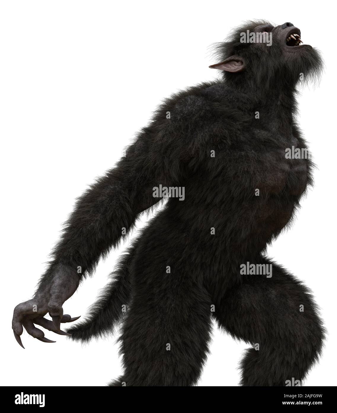 Lycan Werewolf isolated on white background 3d illustration Stock Photo ...
