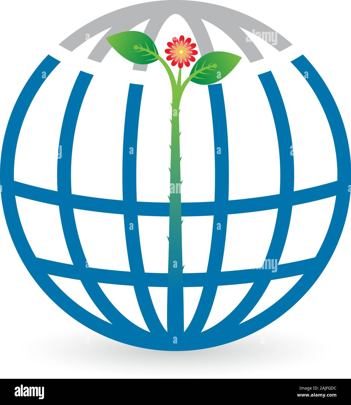 globe leaf logo Stock Photo - Alamy