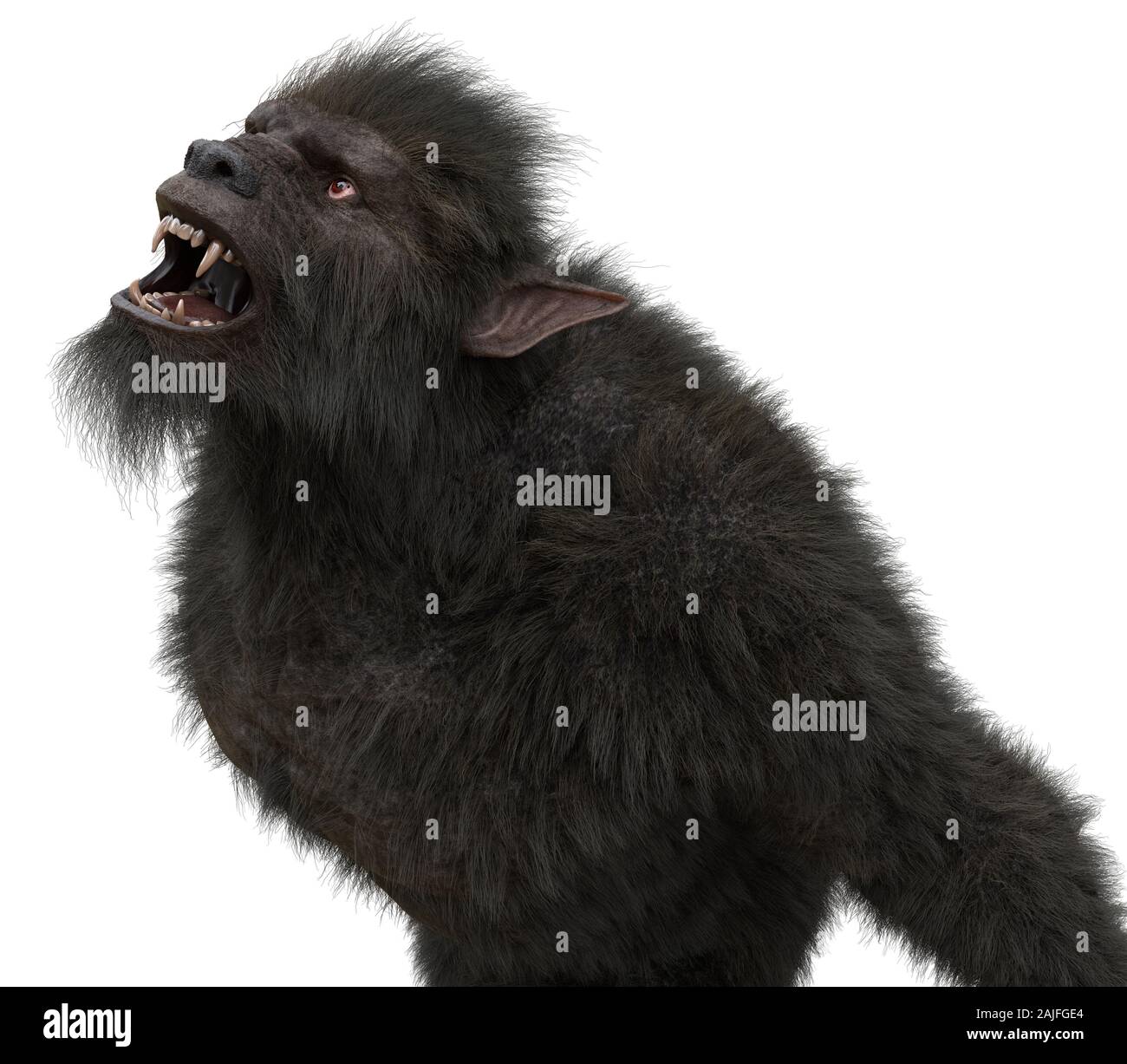 Lycan Werewolf isolated on white background 3d illustration Stock Photo ...