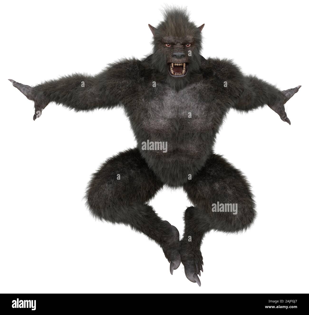 Lycan Werewolf isolated on white background 3d illustration Stock Photo ...