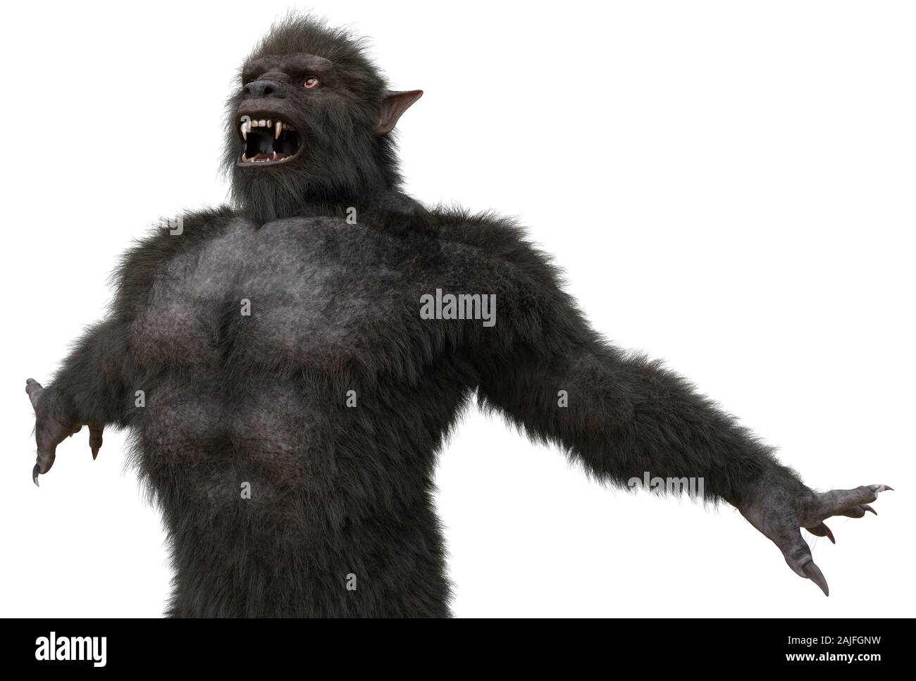 Lycan Werewolf isolated on white background 3d illustration Stock Photo ...