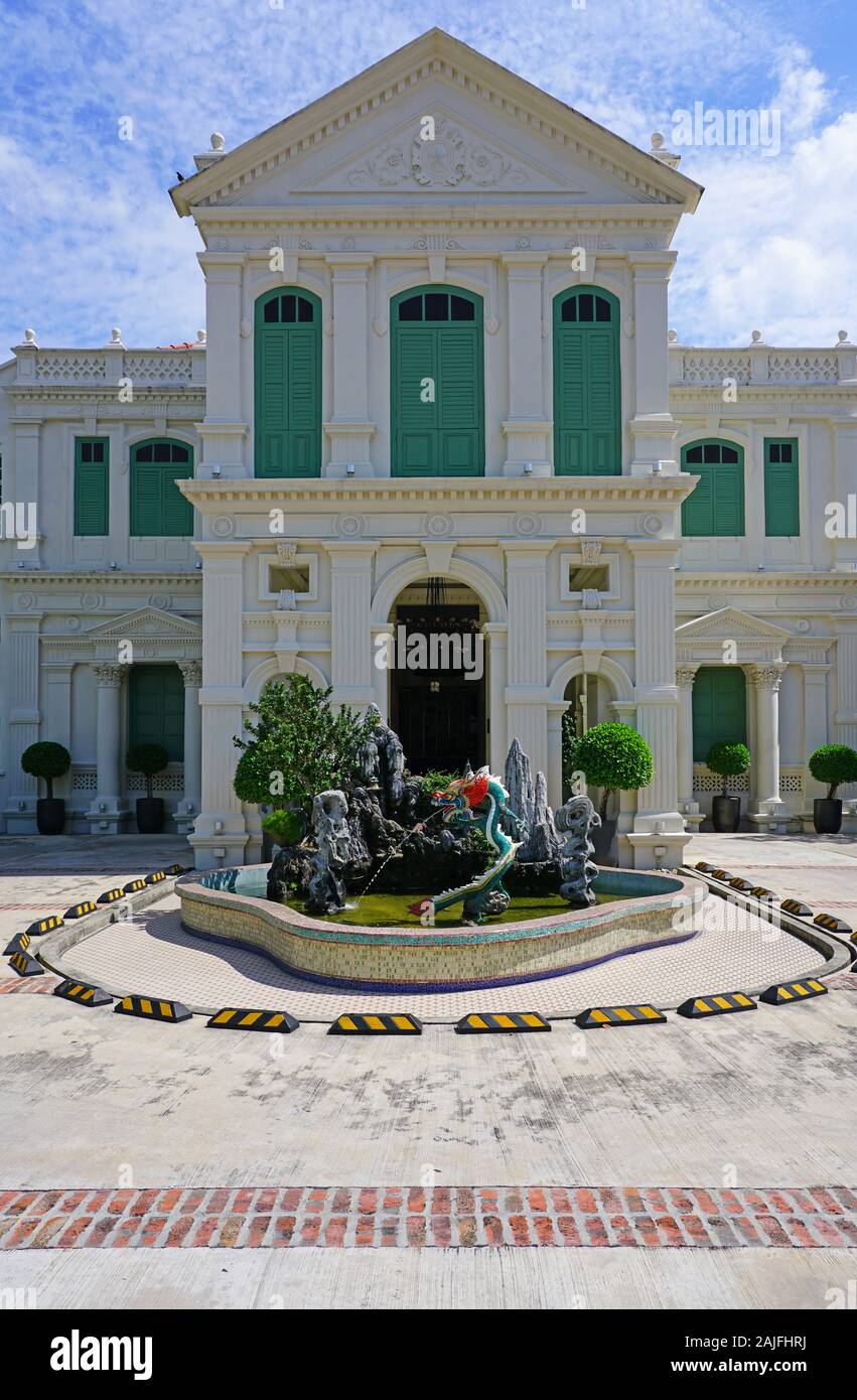 PENANG, MALAYSIA -6 DEC 2019- View of the Edison Hotel George Town, a boutique hotel in a ...