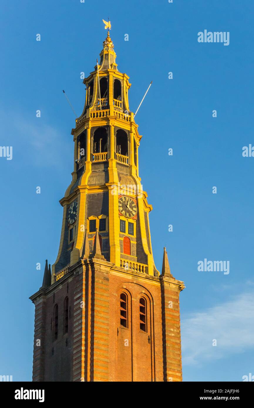Tower of the A church in Groningen, Netherlands Stock Photo - Alamy