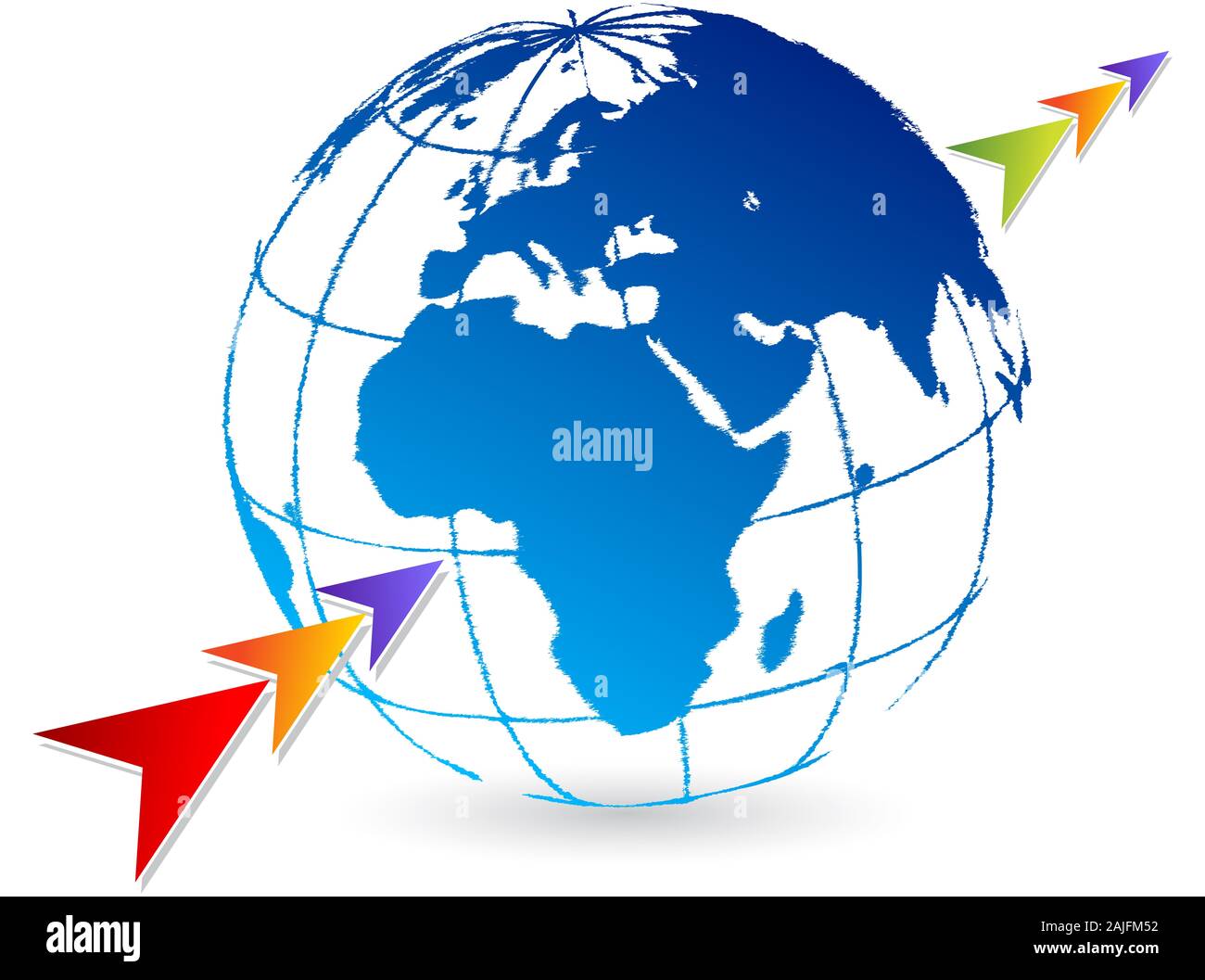 arrow global logo Stock Photo - Alamy