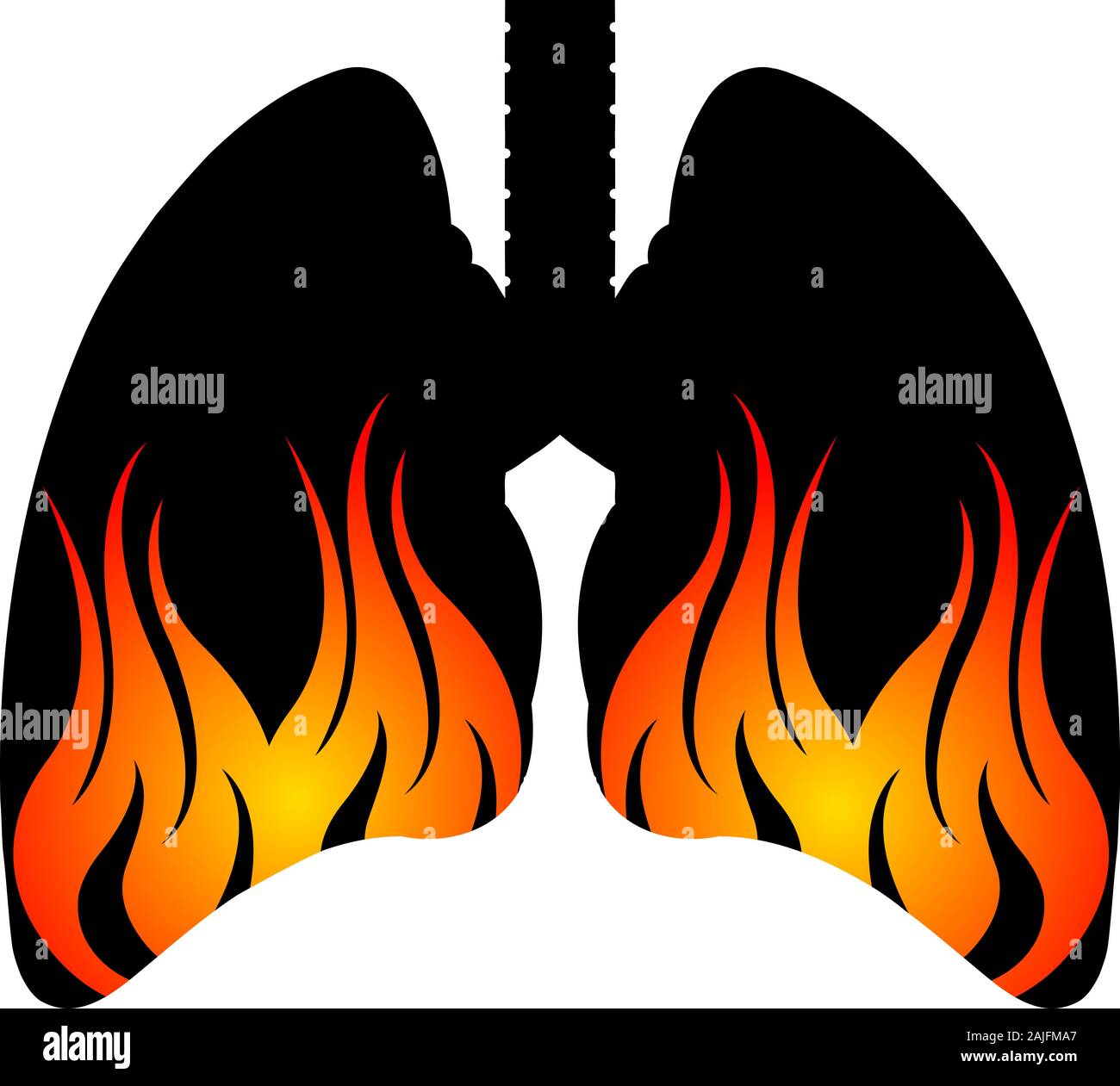 flame lungs logo Stock Photo - Alamy