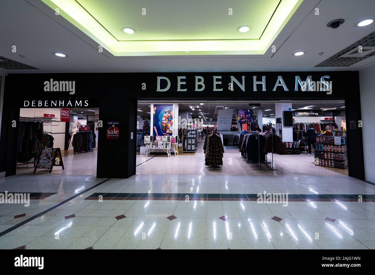 The famous department store Debenhams in the Intu potteries shopping ...