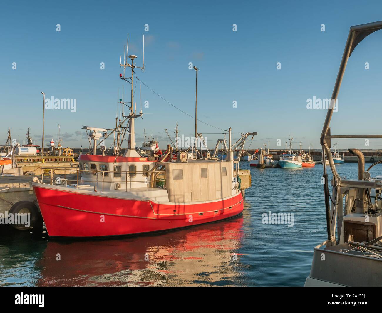 Fishing vessels in Thyboroen harbor in West Denmark Stock Photo - Alamy