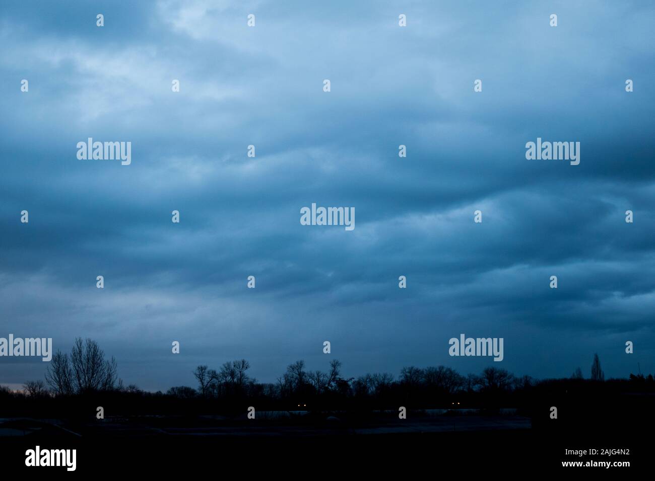dramatic cloudy sky before storm Stock Photo - Alamy