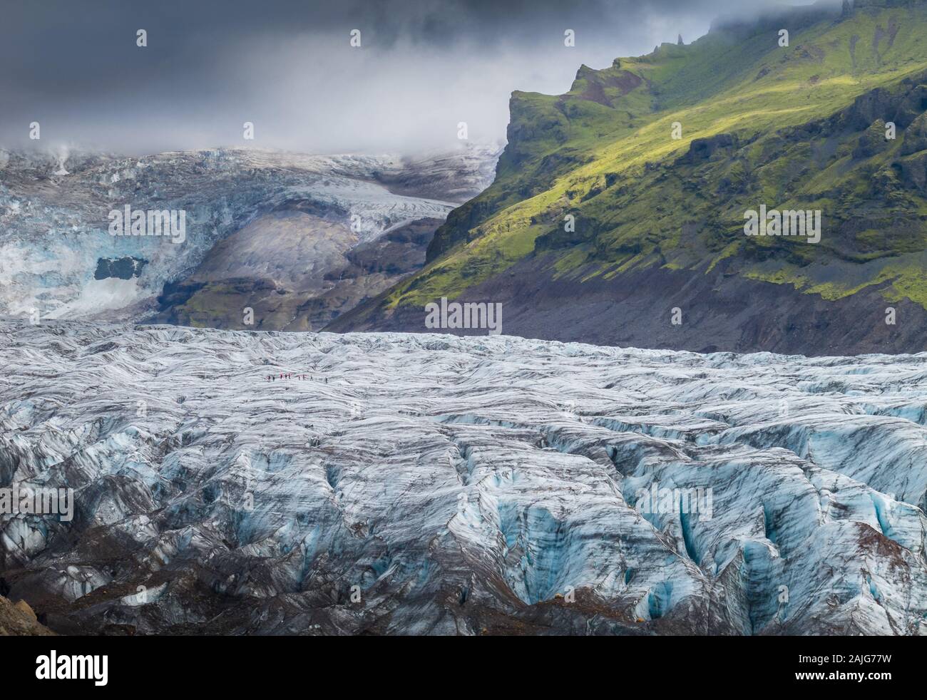 Iceland in summer: Amazing Icelandic landscape with blue ice glacier ...