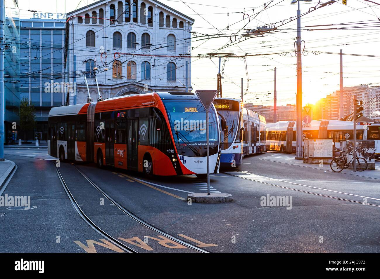 Bus trolley bus geneva public transport hi-res stock photography and ...