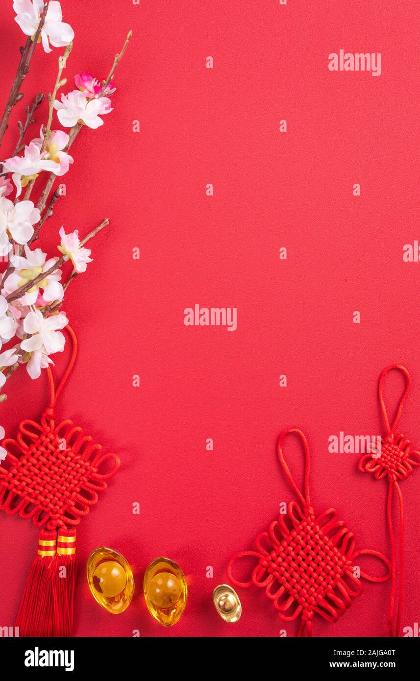 Design concept of Chinese lunar new year - Beautiful Chinese knot with ...