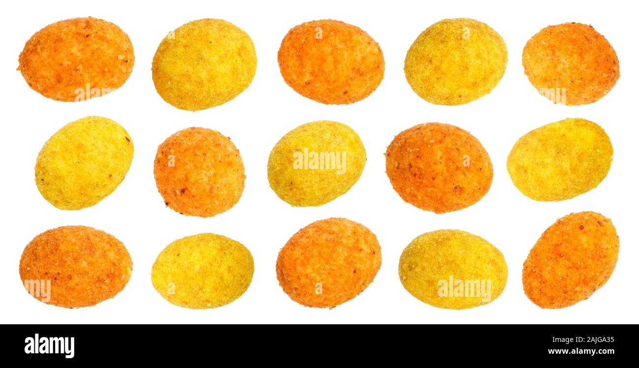 Coated peanuts isolated on white background with clipping path, crispy ...