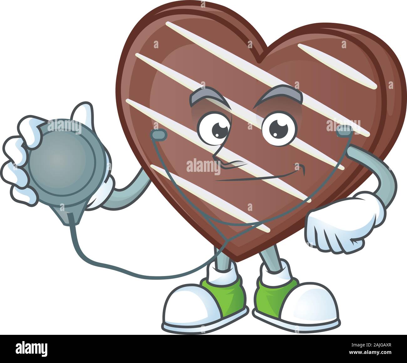 Stripes chocolate bar cartoon character style in a Doctor costume with ...