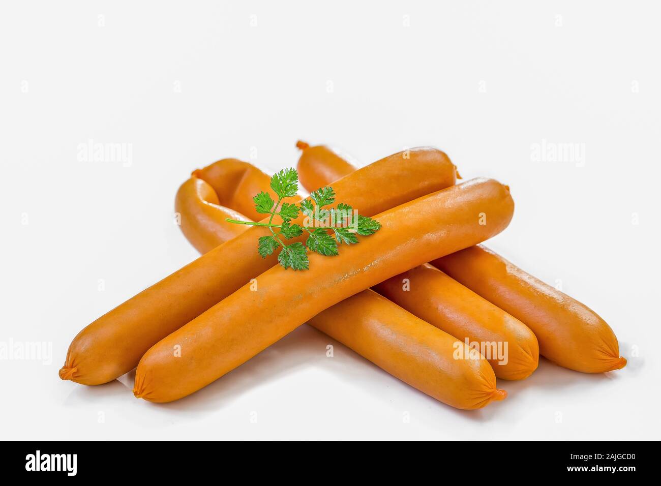 Against a white background veritable alsatian sausage Stock Photo - Alamy