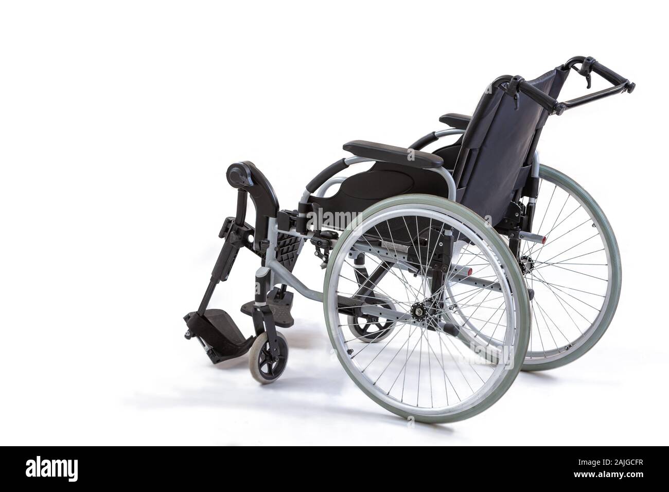 Image of wheelchair isolated on white background Stock Photo - Alamy