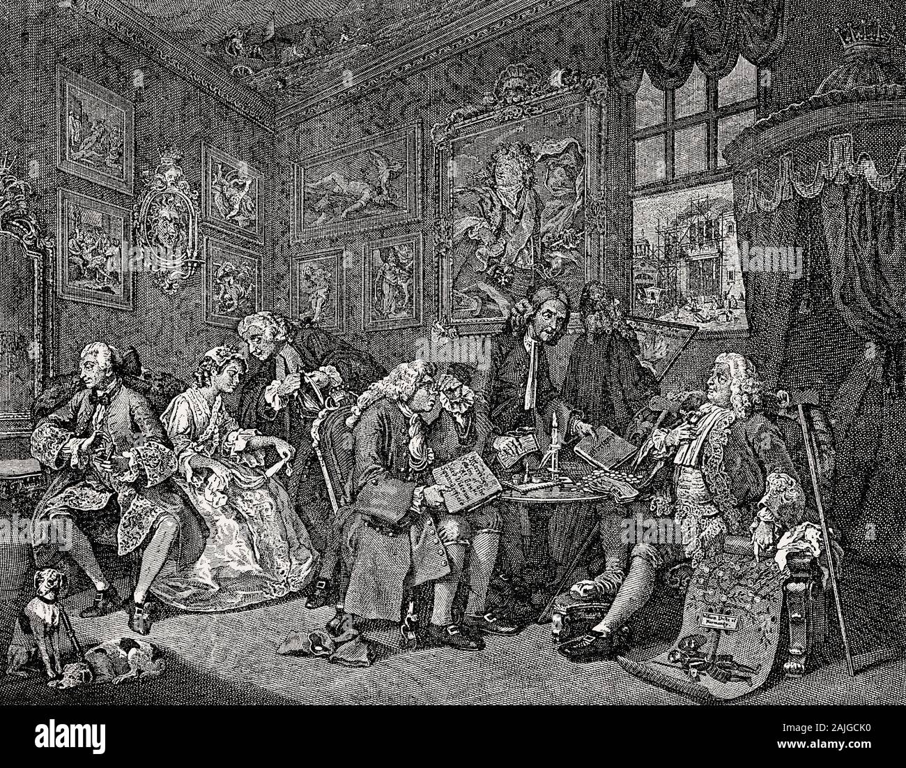 William hogarth caricature hi-res stock photography and images - Alamy