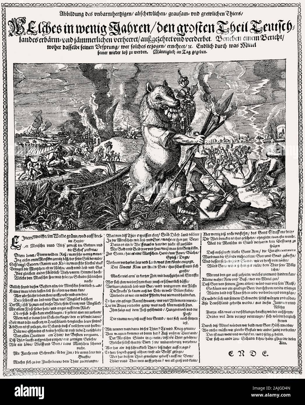 leaflet, Thirty Years War Stock Photo - Alamy