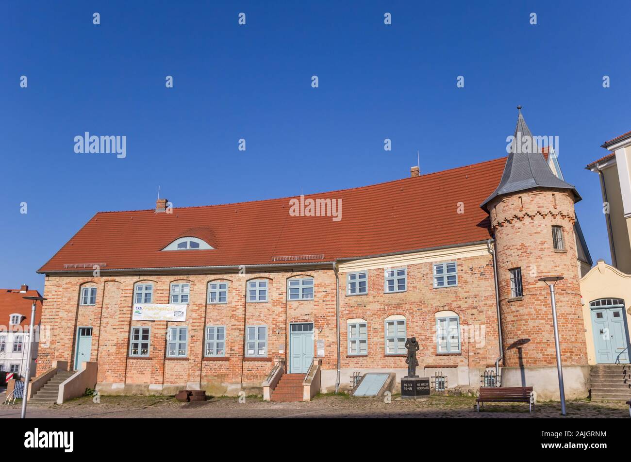 Historic castle in the center of Butzow, Germany Stock Photo - Alamy