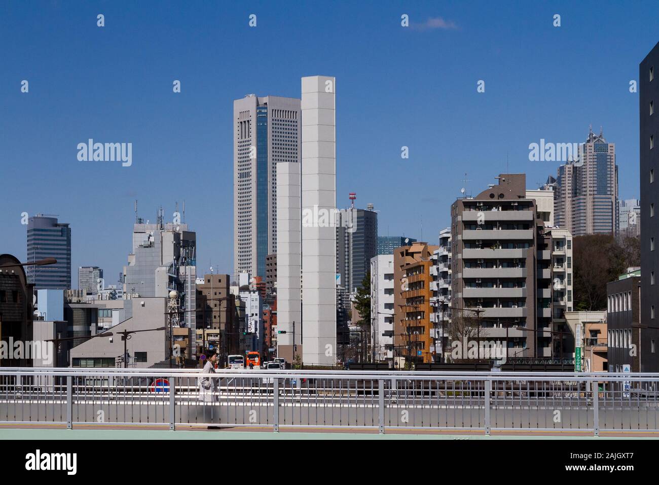 A Shinjuku cityscape with Tokyo Opera City Tower (background-centre ...
