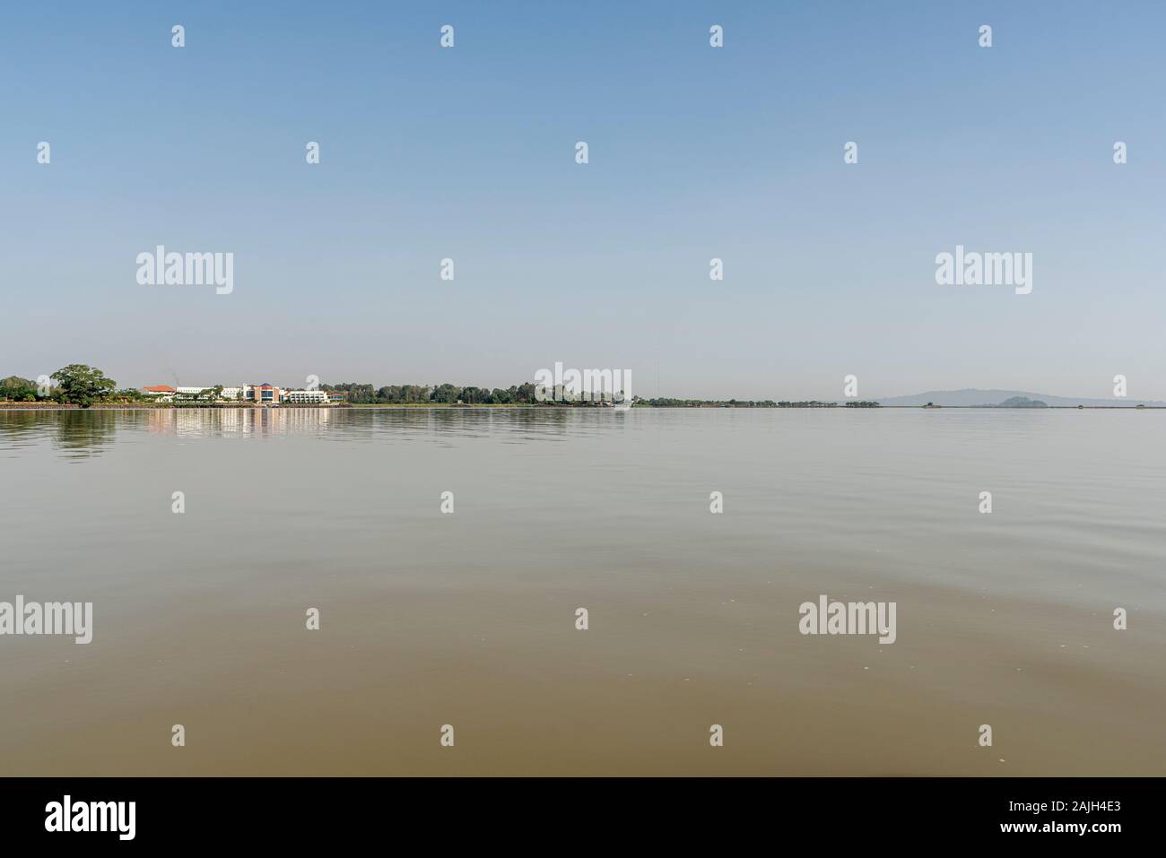 Lake Tana, the largest lake in Ethiopia and the source of the Blue Nile ...