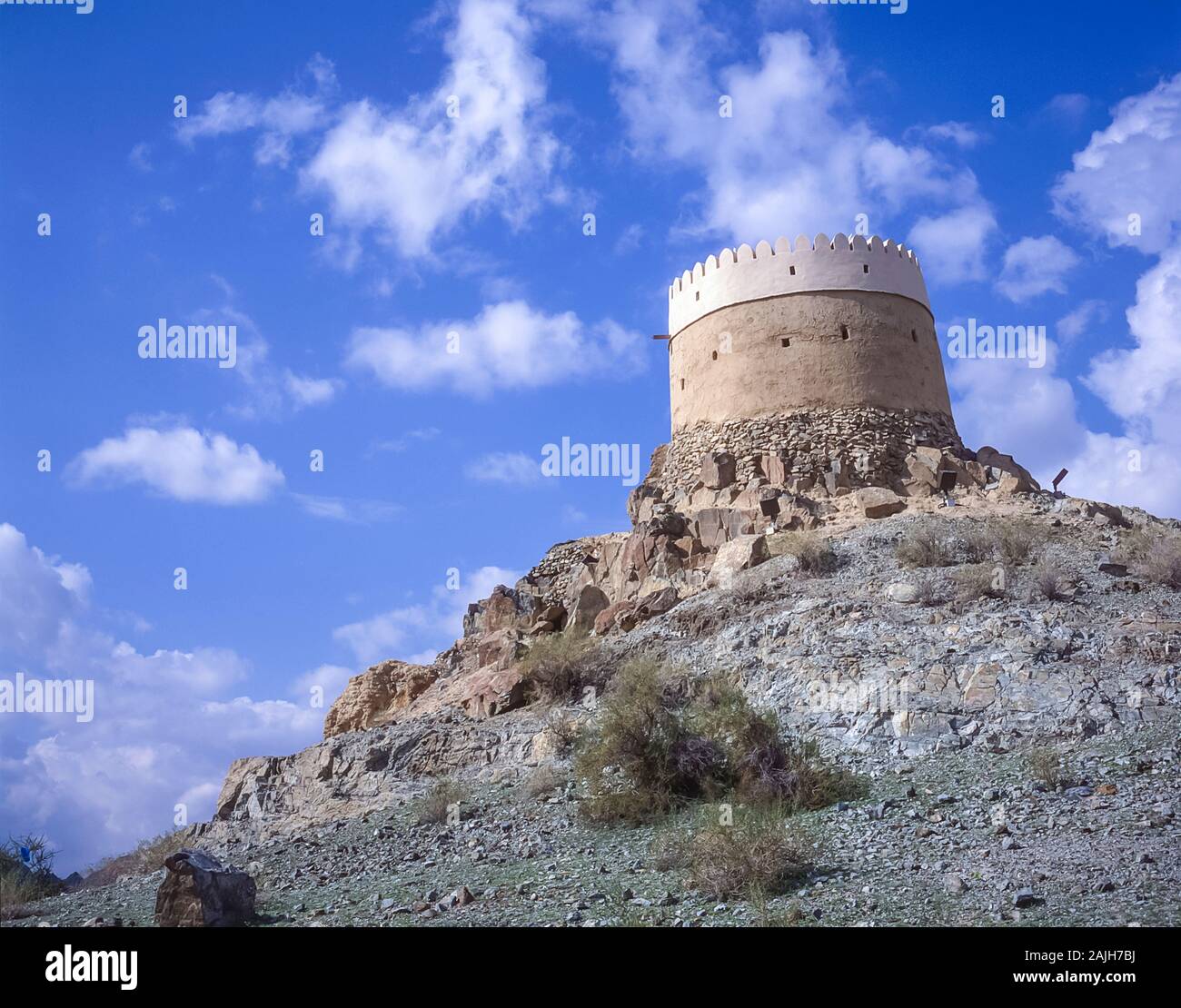 Dubai. One of several renovated fortress lookout towers that once ...