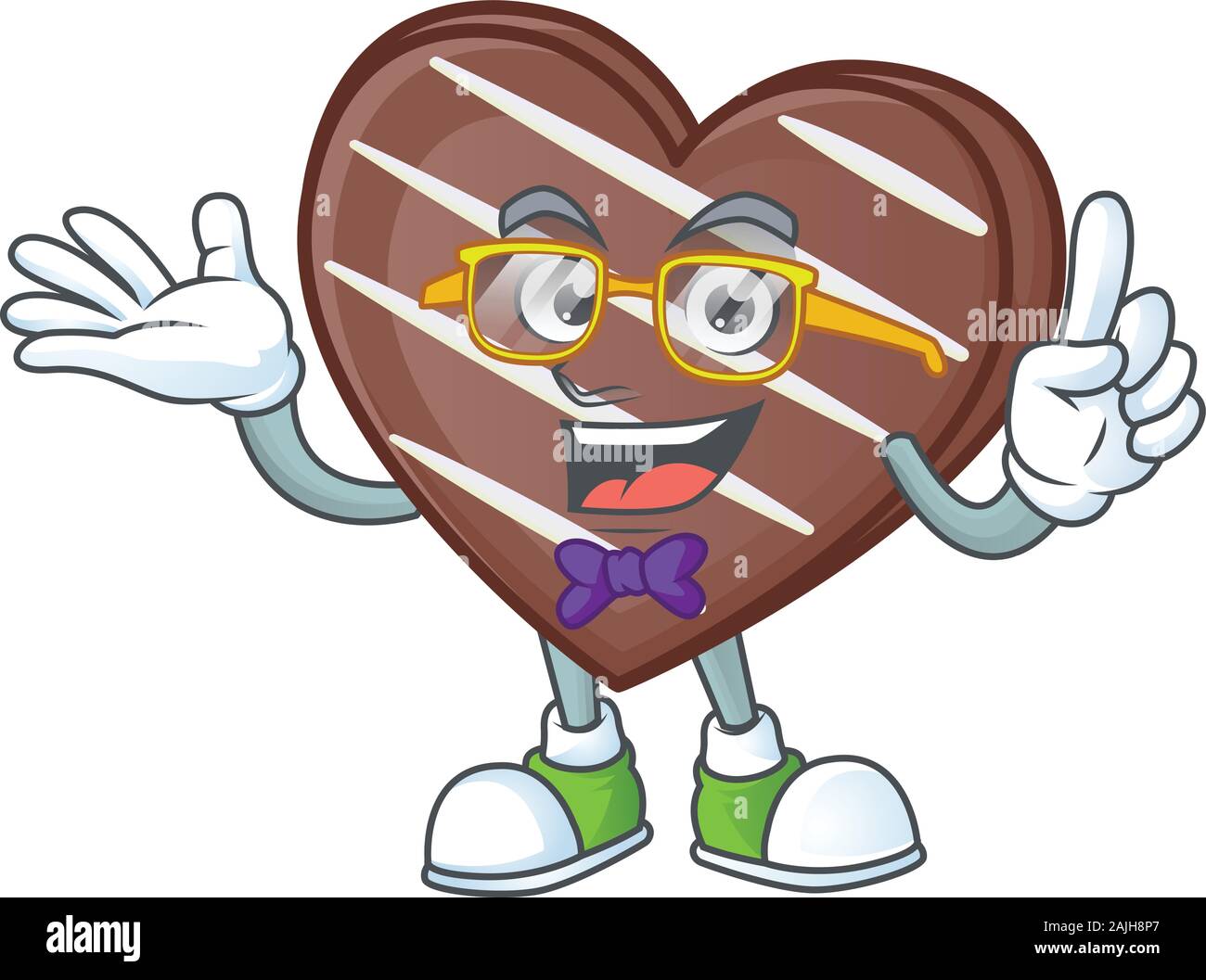cartoon character of Geek stripes chocolate bar design Stock Vector ...