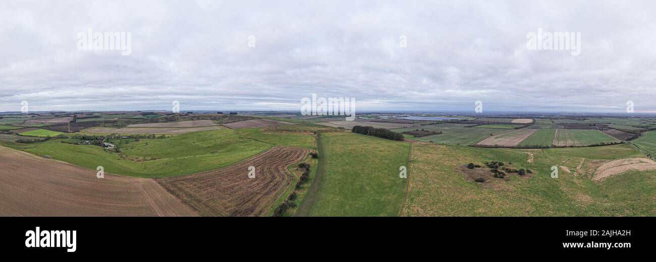 Aerial view of Barbury Castle near Wroughton in Wiltshire Stock Photo ...