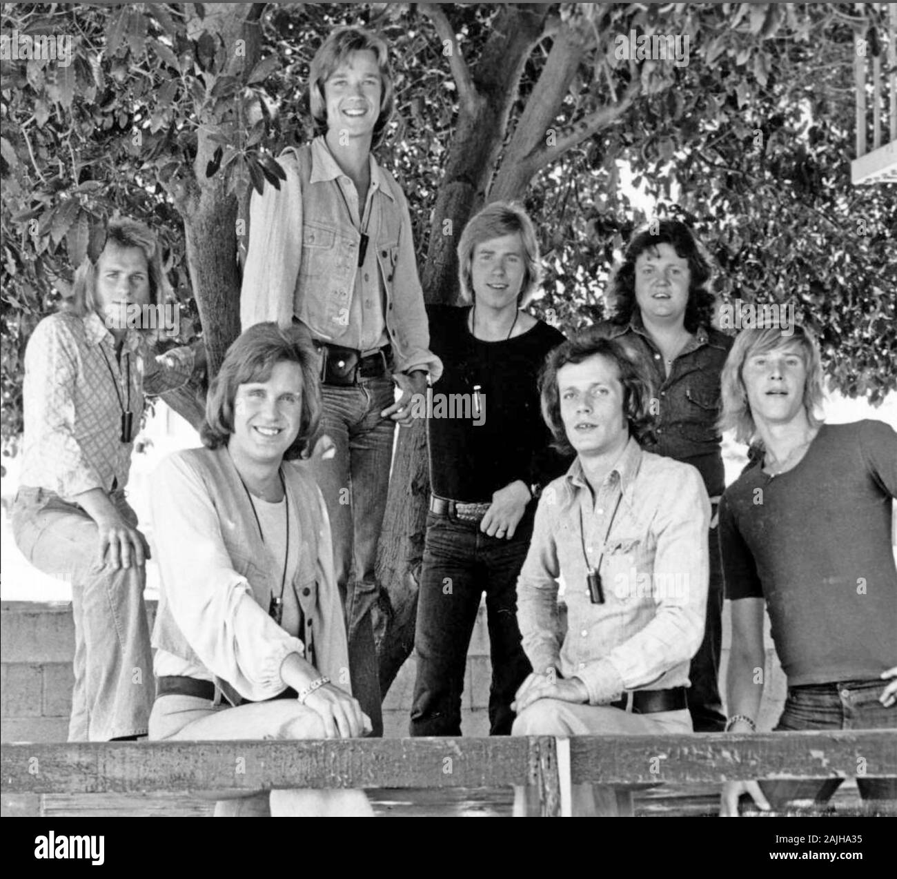 BLUE SWEDE Promotional photo of Swedish rock group about 1974 Stock ...