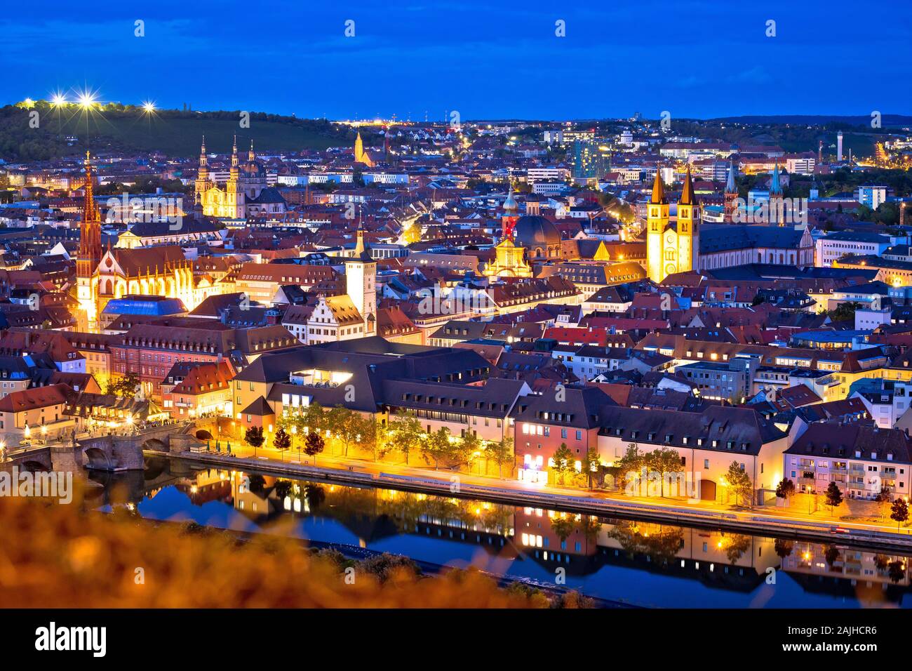Wurzburg old town aerial hi-res stock photography and images - Alamy