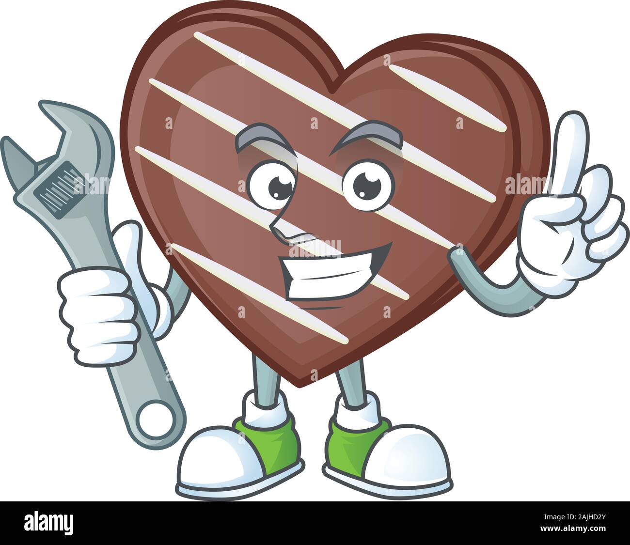 Smart Mechanic stripes chocolate bar cartoon character design Stock ...