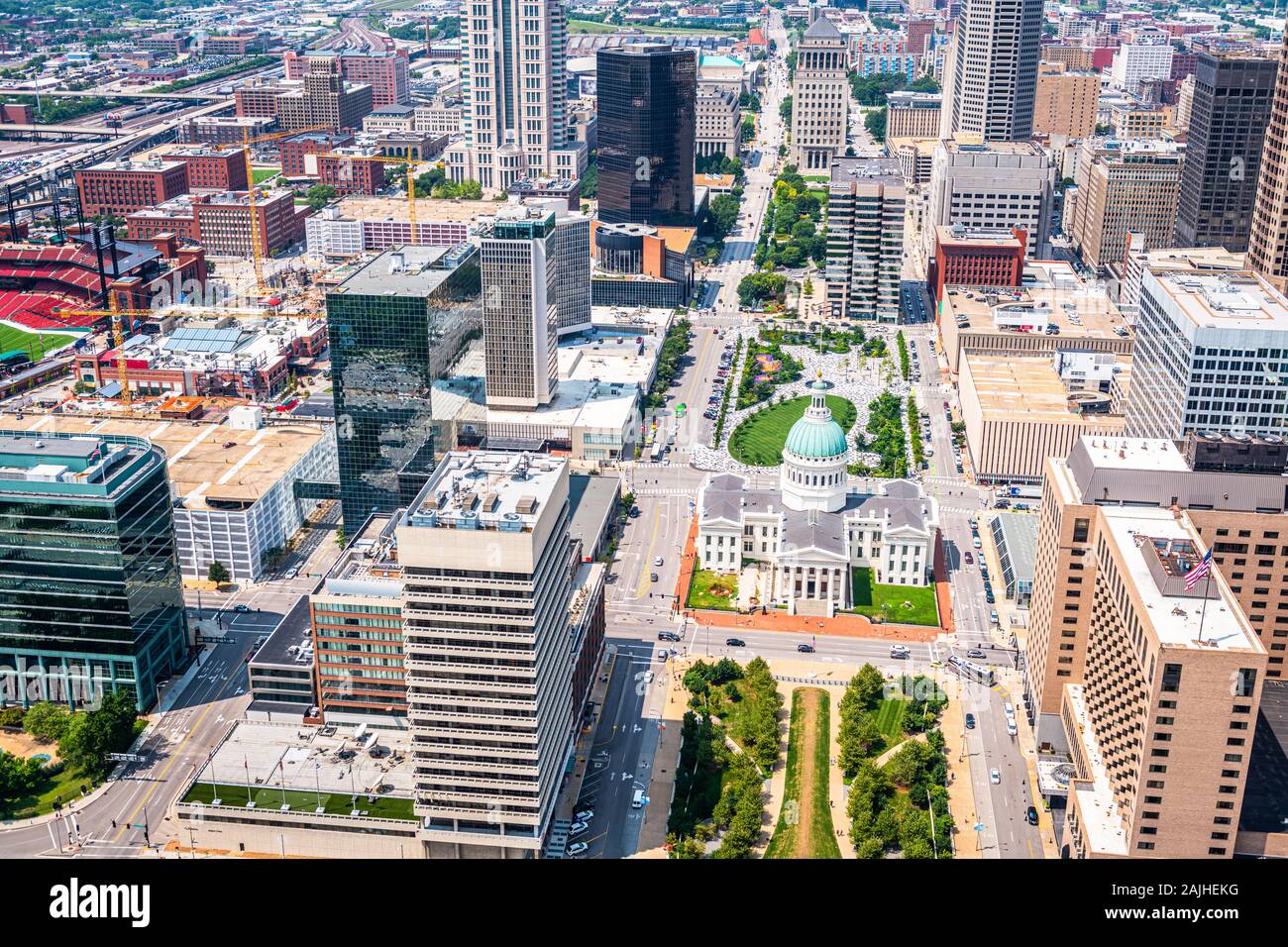 Aerial view downtown st louis hi-res stock photography and images - Alamy